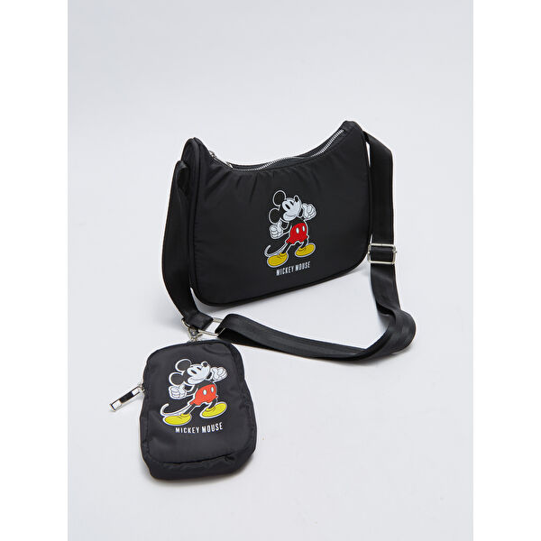 Mickey Mouse Lisanslı Kız Çocuk Omuz Çantası Ve Cüzdan