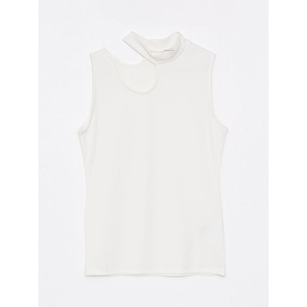 LCW CLASSIC Hakim Yaka Düz Kolsuz Kadın Bluz