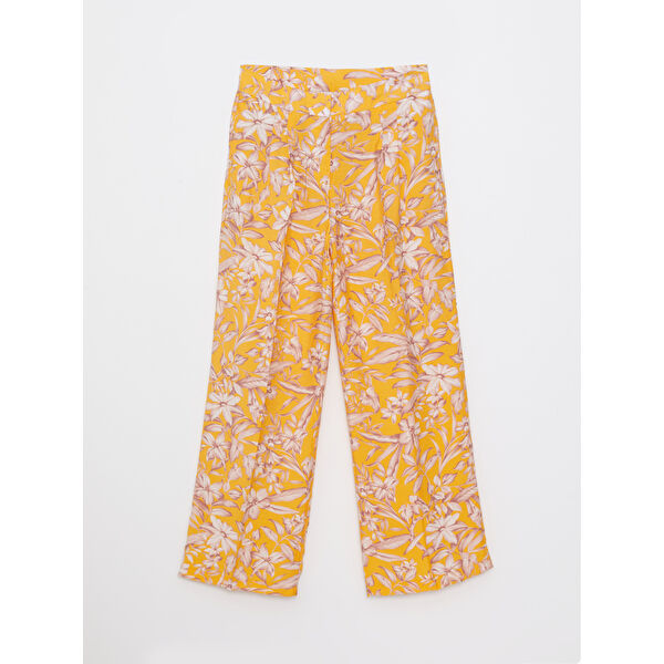 LCW VISION Beli Lastikli Desenli Viskon Kadın Pantolon