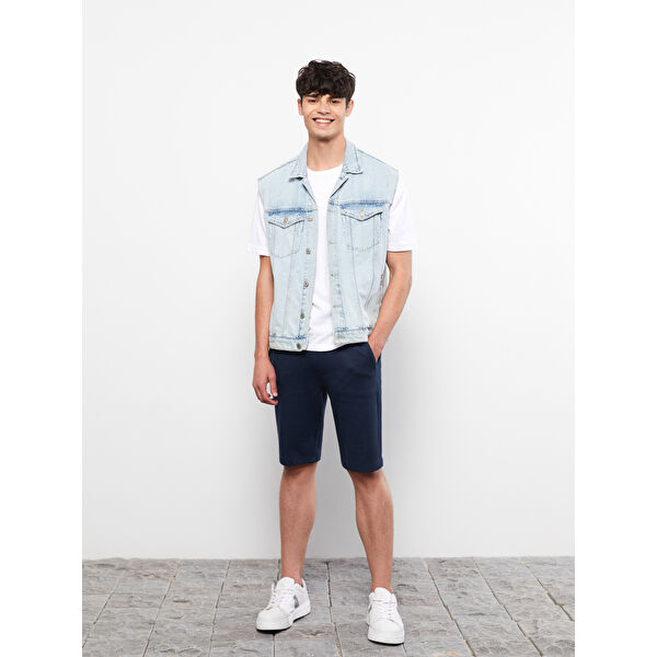 LCW CASUAL Slim Fit Beli Bağlama Detaylı Erkek Şort