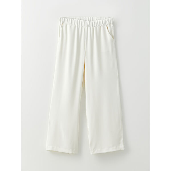 Beli Lastikli Düz Krep Kadın Pantolon Beli Lastikli Düz Krep Kadın Pantolon