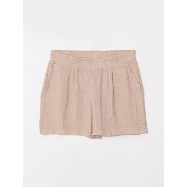 LCW CLASSIC Beli Lastikli Rahat Kalıp Düz Kadın Şort