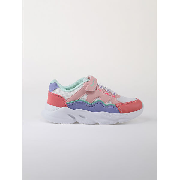 SLAZENGER Renk Bloklu Bağcık ve Cırt Cırtlı Kız Çocuk Spor Ayakkabı