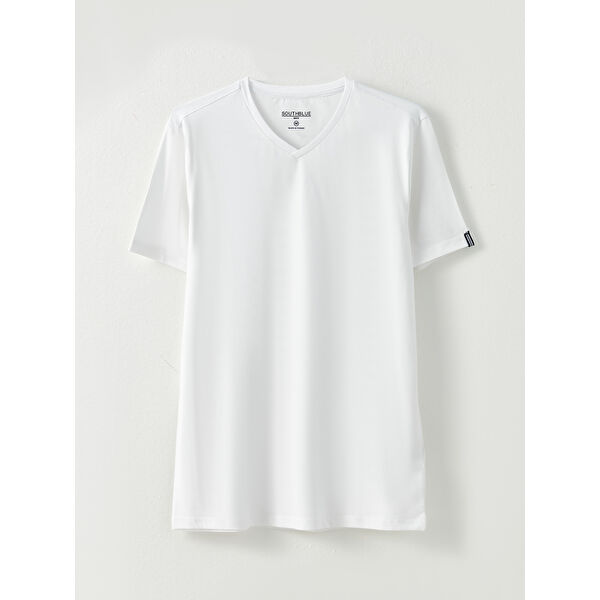 SOUTHBLUE V Yaka Kısa Kollu Basic Penye Erkek Tişört