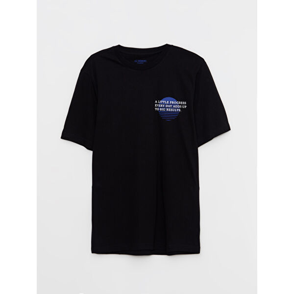 LCW CLASSIC Bisiklet Yaka Kısa Kollu Baskılı Penye Erkek Tişört