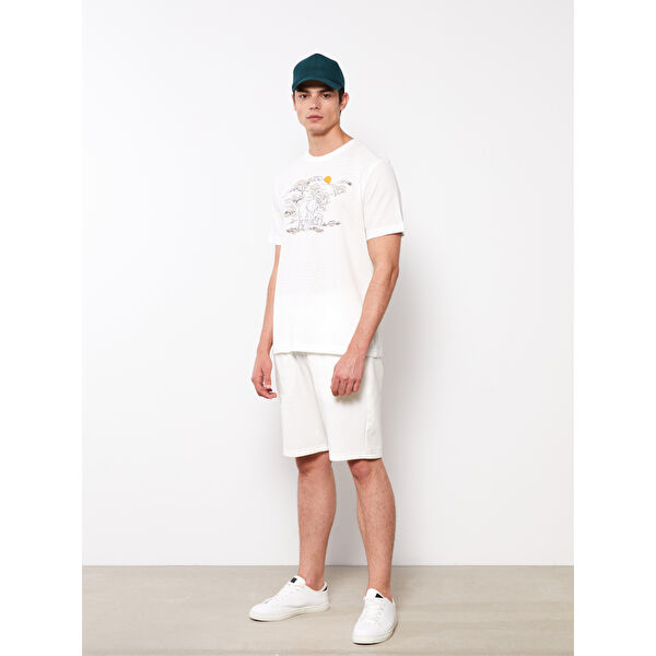 Standart Kalıp Örme Erkek Şort