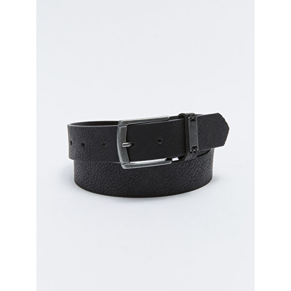 Deri Görünümlü Erkek Çocuk Kot Kemeri