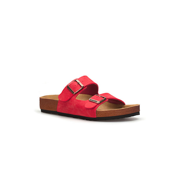 Dark Seer Çift Bantlı Toka Detaylı Kadın Terlik