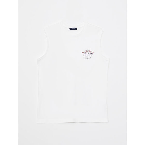 LCW CLASSIC Bisiklet Yaka Kolsuz Baskılı Erkek Atlet