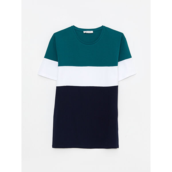 LCW VISION Bisiklet Yaka Kısa Kollu Renk Bloklu Pike Erkek Tişört