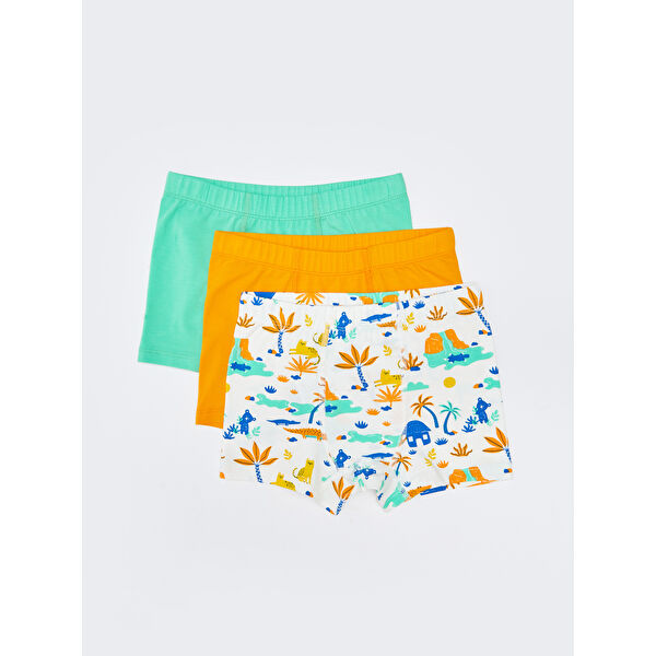 Beli Lastikli Erkek Bebek Boxer 3'lü