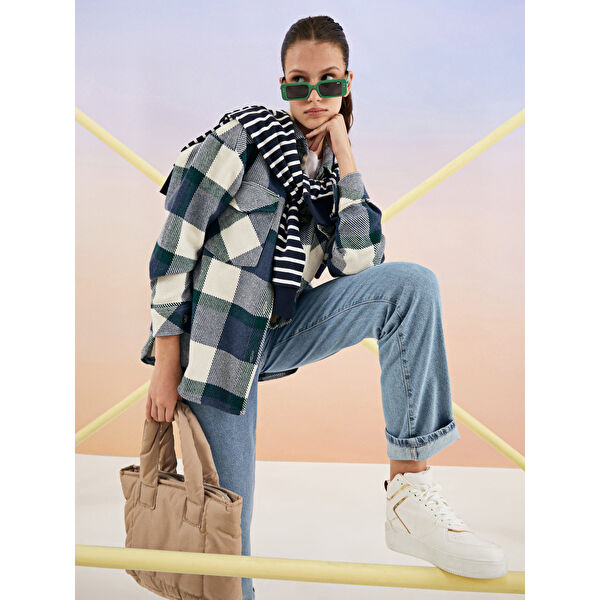 Yüksek Bel Standart Fit Düz Cep Detaylı Kadın Jean Pantolon