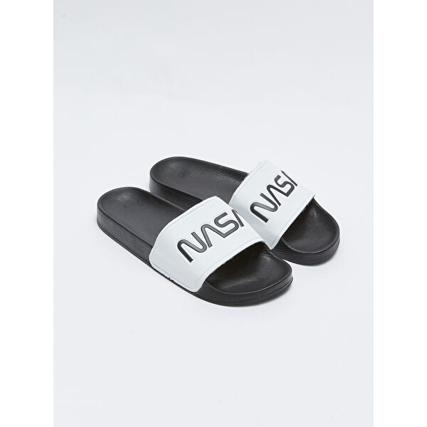 Nasa Lisanslı Baskılı Tek Bantlı Erkek Terlik