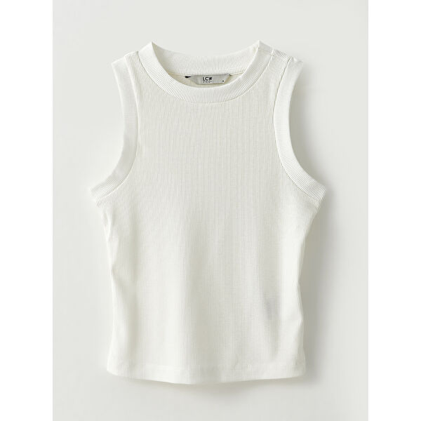 LCW VISION Bisiklet Yaka Düz Crop Kadın Atlet