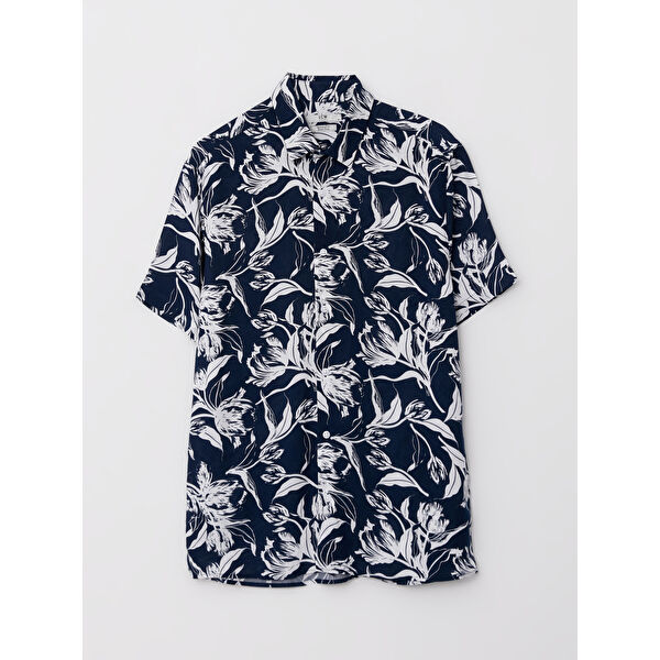 LCW VISION Regular Fit Kısa Kollu Desenli Erkek Gömlek