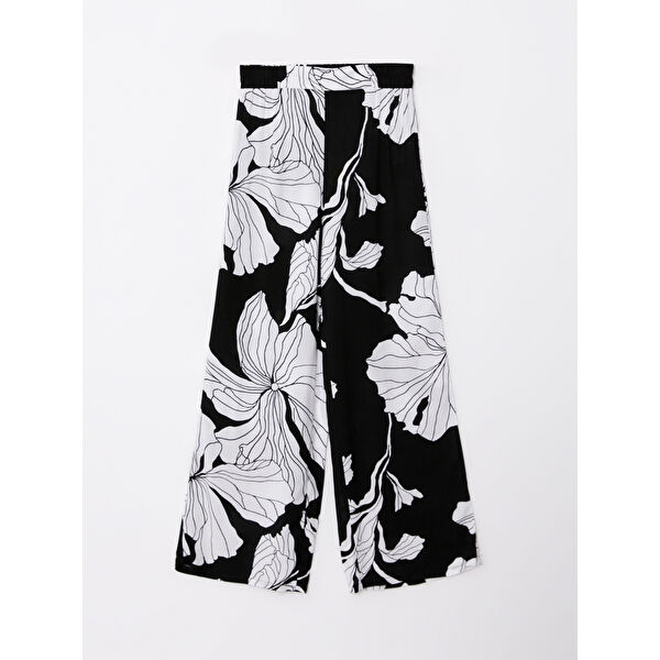 LCW CLASSIC Beli Lastikli Desenli Kadın Pantolon