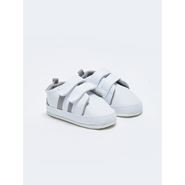 Deri Görünümlü Cırt Cırtlı Erkek Bebek Yürüme Öncesi Ayakkabı