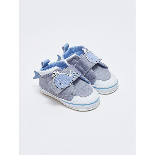 Nakışlı Cırt Cırtlı Erkek Bebek Yürüme Öncesi Ev Ayakkabısı Nakışlı Cırt Cırtlı Erkek Bebek Yürüme Öncesi Ev Ayakkabısı