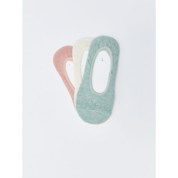 LCW DREAM Kendinden Desenli Kadın Babet Çorap 3'lü Paket