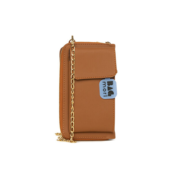 Bagmori Deri Görünümlü Kadın Telefon Çantası