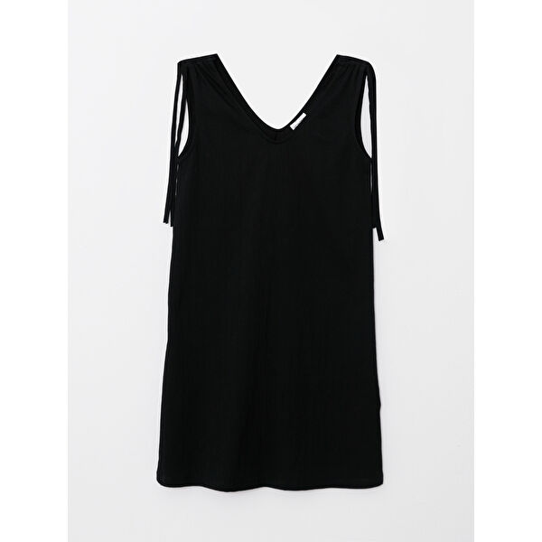 LCW DREAM V Yaka Düz Kolsuz Kadın Plaj Elbisesi LCW DREAM V Yaka Düz Kolsuz Kadın Plaj Elbisesi