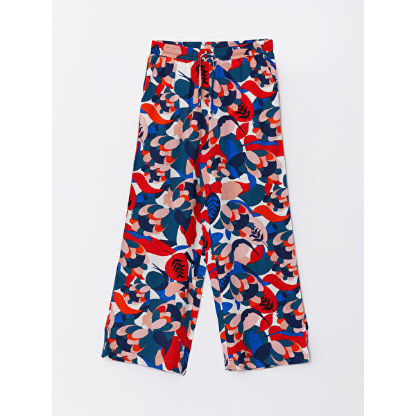 Beli Lastikli Desenli Viskon Kadın Pantolon Beli Lastikli Desenli Viskon Kadın Pantolon