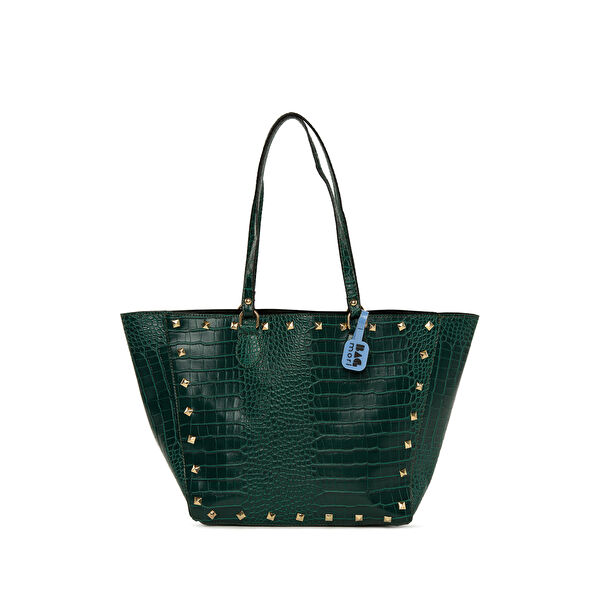 Bagmori Deri Görünümlü Metal Aksesuarlı Kadın Omuz Çantası