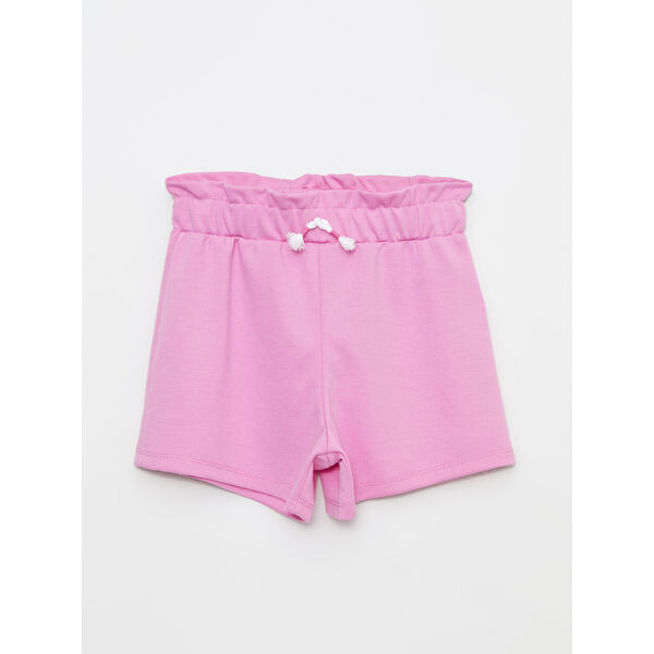 Beli Lastikli Batik Desenli Kız Çocuk Şort