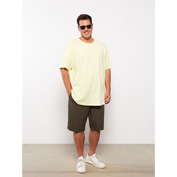 Slim Fit Gabardin Erkek Şort