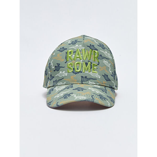 Baskılı ve Yazı Nakışlı Erkek Çocuk Kep Şapka