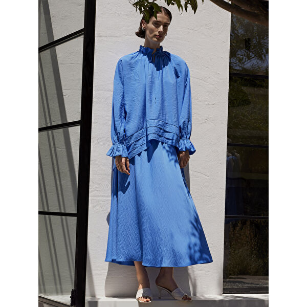 Kevser Sarıoğlu x LCW Modest Beli Fermuarlı Düz Kadın Etek