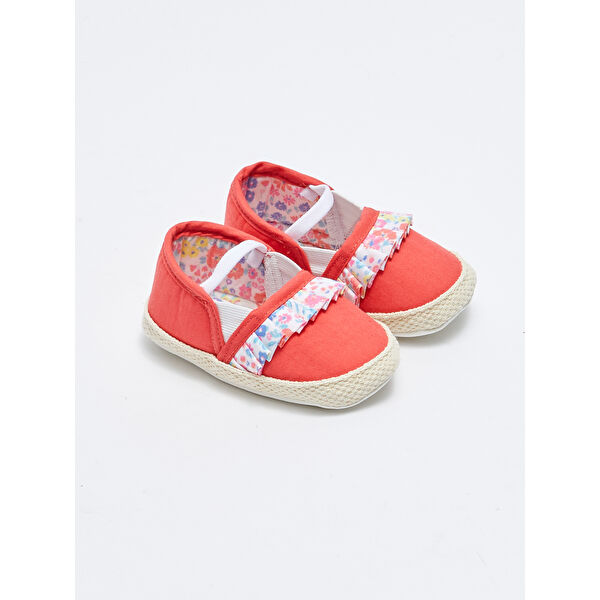 Fır Fır Detaylı Lastikli Kız Bebek Yürüme Öncesi Ayakkabı