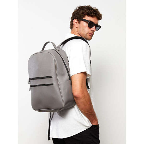 Deri Görünümlü Erkek Sırt Çantası Deri Görünümlü Erkek Sırt Çantası