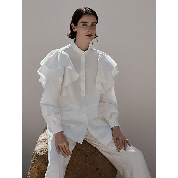 Kevser Sarıoğlu x LCW Modest Bisiklet Yaka Düz Uzun Kollu Pamuklu Kadın Tunik Kevser Sarıoğlu x LCW Modest Bisiklet Yaka Düz Uzun Kollu Pamuklu Kadın Tunik