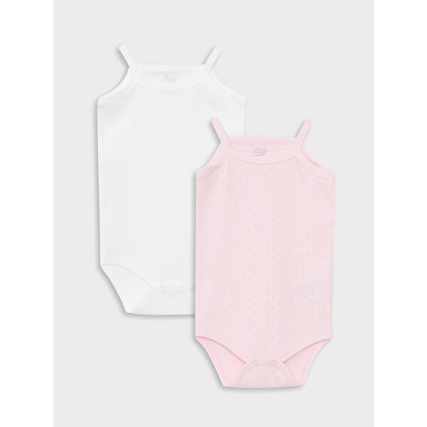 Luggi Baby Kare Yaka Askılı Kız Bebek Pamuklu Kız Bebek Çıtçıtlı Body 2'li Luggi Baby Kare Yaka Askılı Kız Bebek Pamuklu Kız Bebek Çıtçıtlı Body 2'li