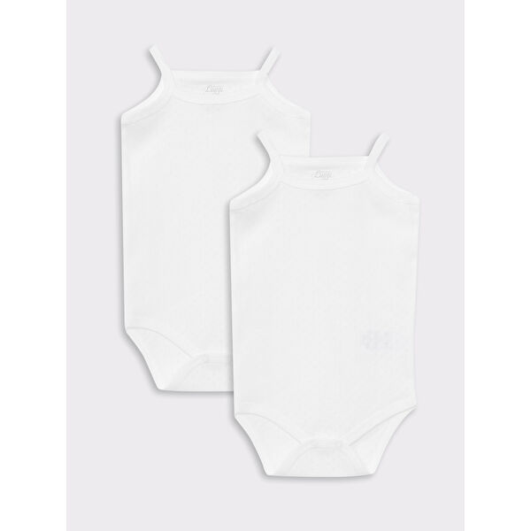 Luggi Baby Kare Yaka Askılı Kız Bebek Çıtçıtlı Body 2'li