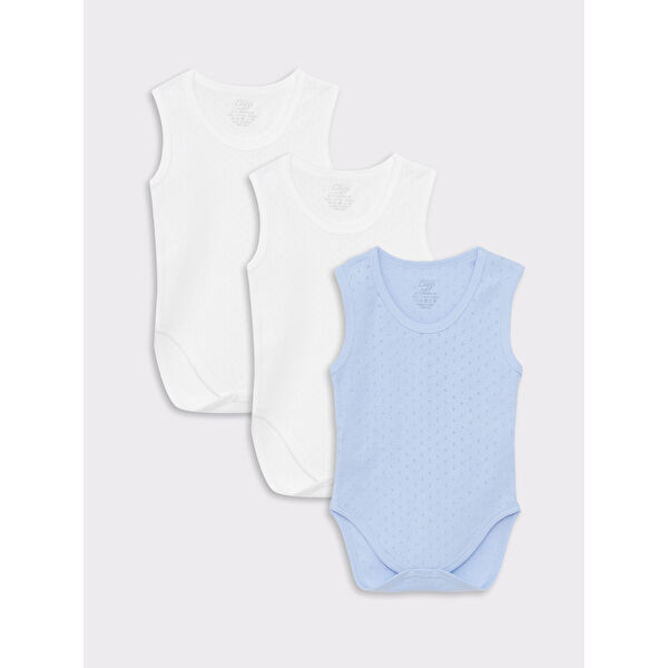 Luggi Baby Bisiklet Yaka Erkek Bebek Çıtçıtlı Body 3'lü