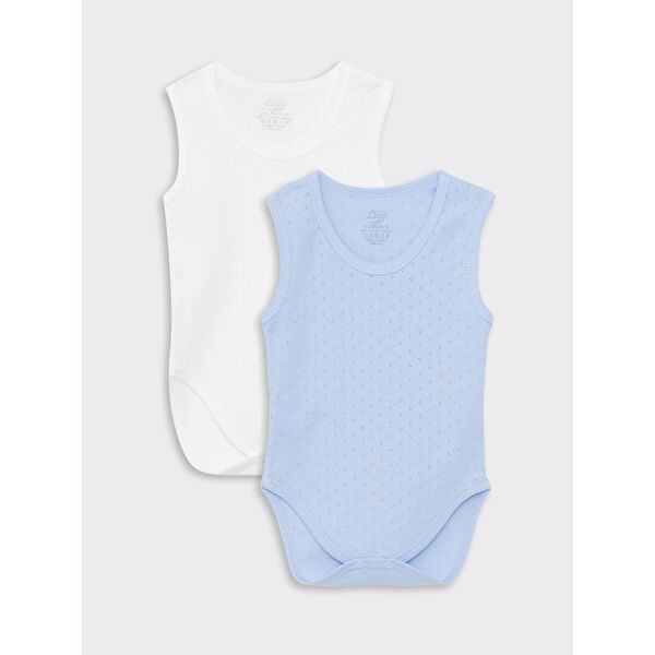 Luggi Baby Bisiklet Yaka Pamuklu Erkek Bebek Jakarlı Çıtçıtlı Body 2'li Luggi Baby Bisiklet Yaka Pamuklu Erkek Bebek Jakarlı Çıtçıtlı Body 2'li