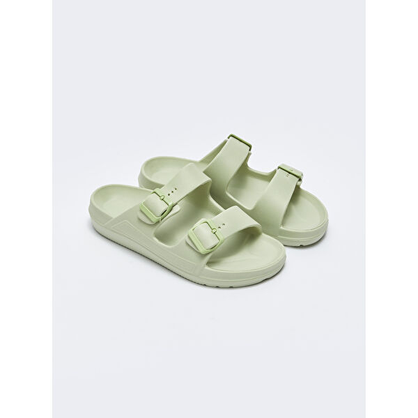 Çift Bantlı Toka Detaylı Erkek Terlik