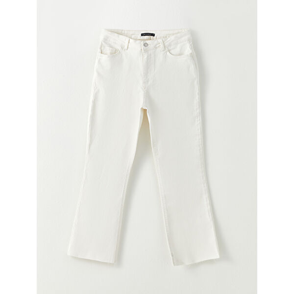 MODEST Standart Fit Düz Cep Detaylı Gabardin Kadın Pantolon