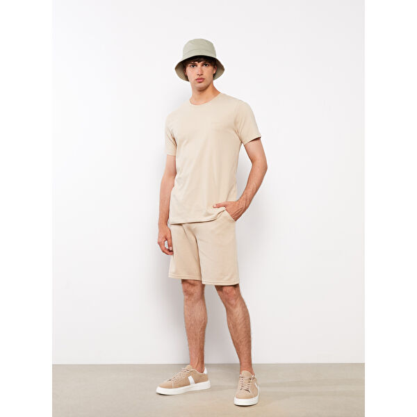 Slim Fit Beli Bağlama Detaylı Erkek Şort