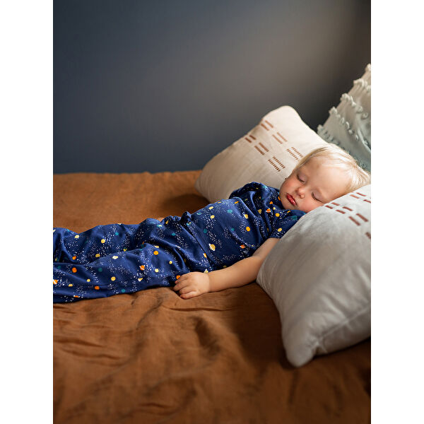 Antebies Bisiklet Yaka Baskılı Organik Pamuklu Erkek Bebek 2'li Takım