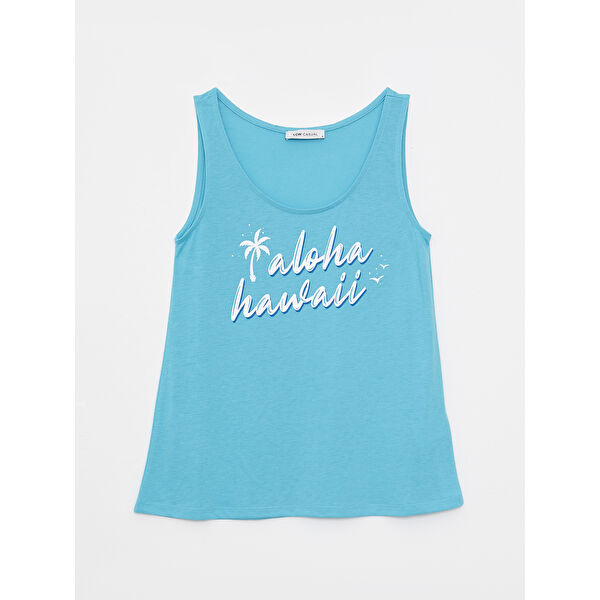 LCW CASUAL U Yaka Baskılı Kadın Atlet