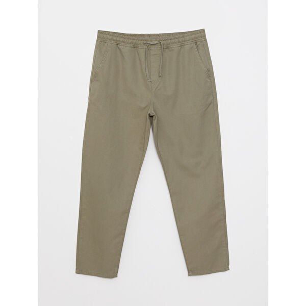 Standart Kalıp Beli Bağlama Detaylı Erkek Pantolon