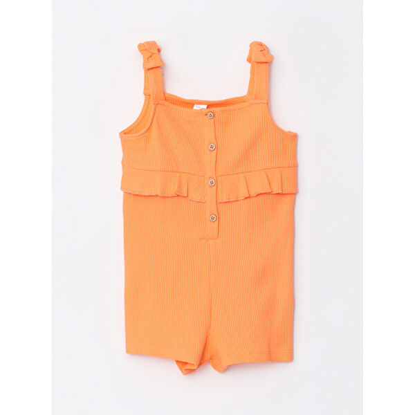 Kare Yaka Askılı Kız Bebek Tulum Kare Yaka Askılı Kız Bebek Tulum