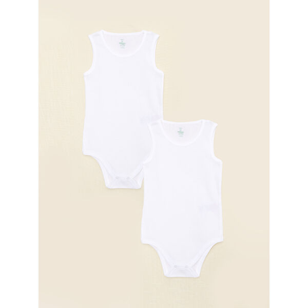 Bisiklet Yaka Basic Pamuklu Erkek Bebek Çıtçıtlı Body 2'li