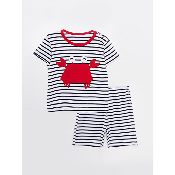 Luggi Baby Bisiklet Yaka Kısa Kollu Erkek Bebek 2'li Takım