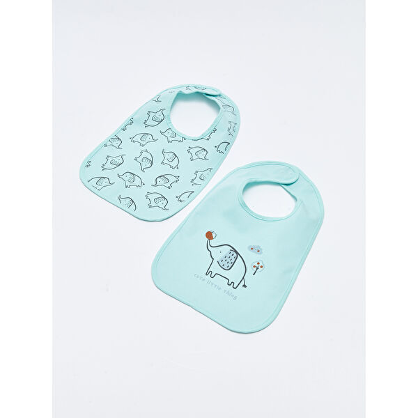 Baskılı Erkek Bebek Mama Önlüğü 2'li Baskılı Erkek Bebek Mama Önlüğü 2'li