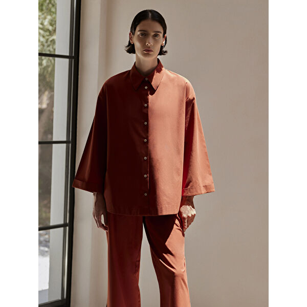 Kevser Sarıoğlu x LCW Modest Rahat Kalıp Düz Poplin Kadın Pantolon Kevser Sarıoğlu x LCW Modest Rahat Kalıp Düz Poplin Kadın Pantolon