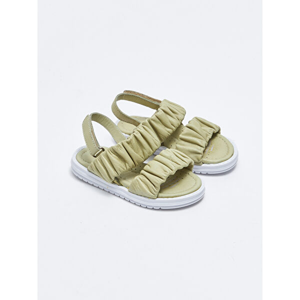 Hakiki Deri Cırt Cırtlı Kız Bebek Sandalet Hakiki Deri Cırt Cırtlı Kız Bebek Sandalet